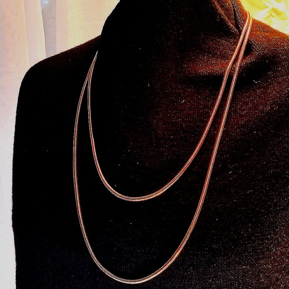 Trifari | Jewelry | Trifari Snake Chain Extra Long 6 Rope Chain In Gold ...